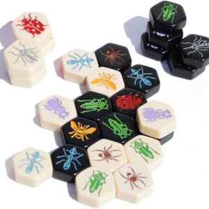 Smart Zone Games Hive Pocket Portable Strategic Board Game for 2 Players – Includes Ladybug & Mosquito Expansions – Compact Travel Version of The Award-Winning Hive Game