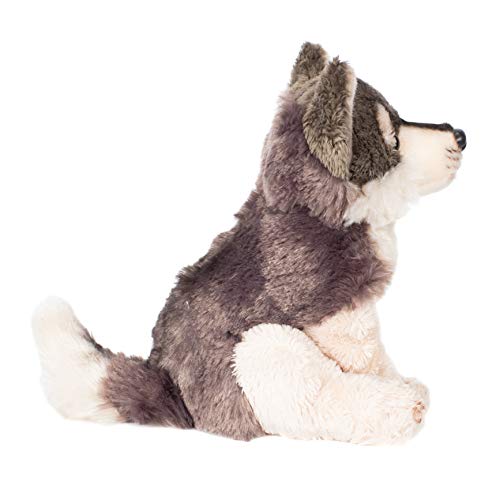 DEMDACO Little Silver Grey Wolf Children's Plush Beanbag Stuffed Animal Toy, 5.5 Inch (Pack of 1)