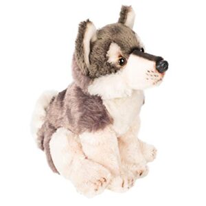 DEMDACO Little Silver Grey Wolf Children's Plush Beanbag Stuffed Animal Toy, 5.5 Inch (Pack of 1)