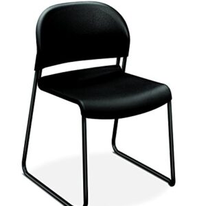 The HON Company Guest Stacker High Density Stacking Chair, Onyx