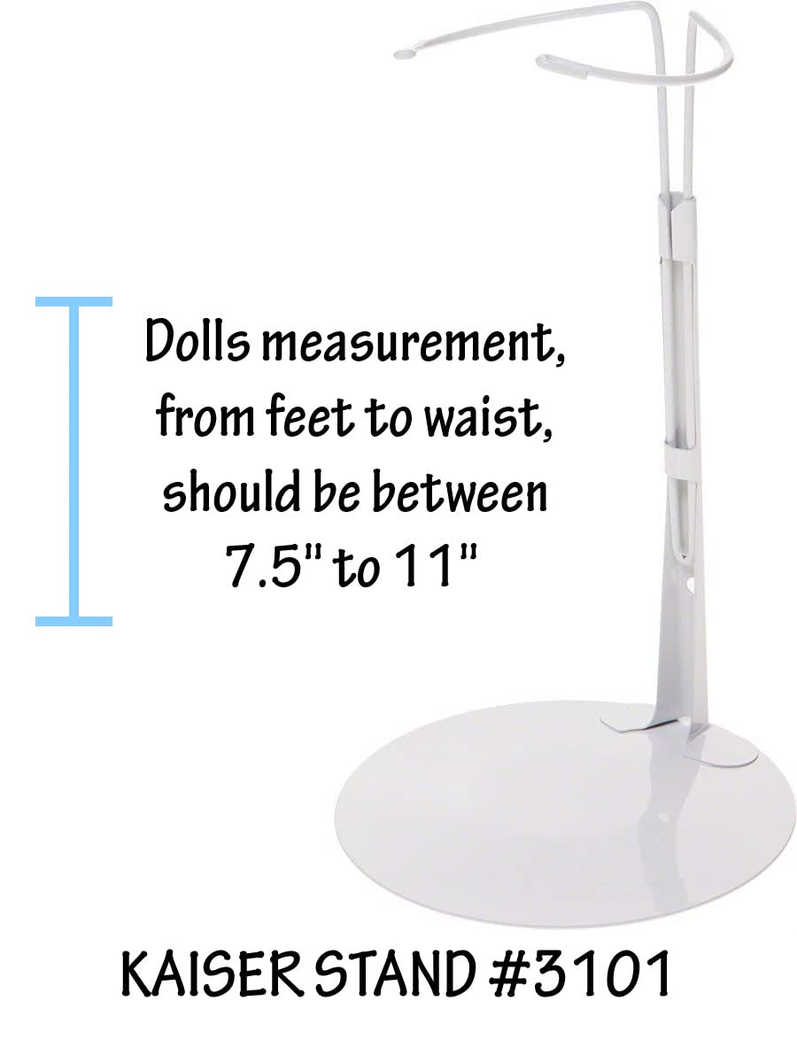 Kaiser Doll Stand 3101 - White Doll Stand for 15" to 20" chubby-waisted Dolls