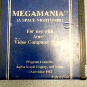 1982 Activision Blue Label Activision Presents Megamania (A Space Nightmare) For Atari Computer System AX-017-04 (Blue Label Version)