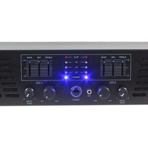 Technical Pro AX AMPLIFIER SERIES AX3000 3000 Watts Peak Power 2U Professional 2 Channel Power Amplifier, Black