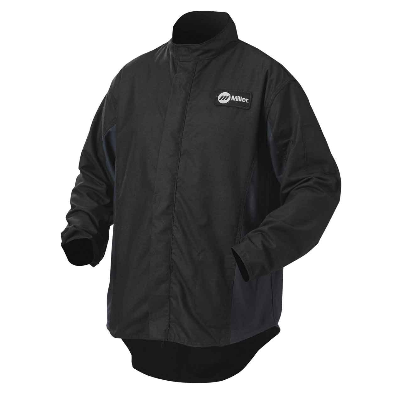 Welding Jacket, XL, 30", Black/Navy