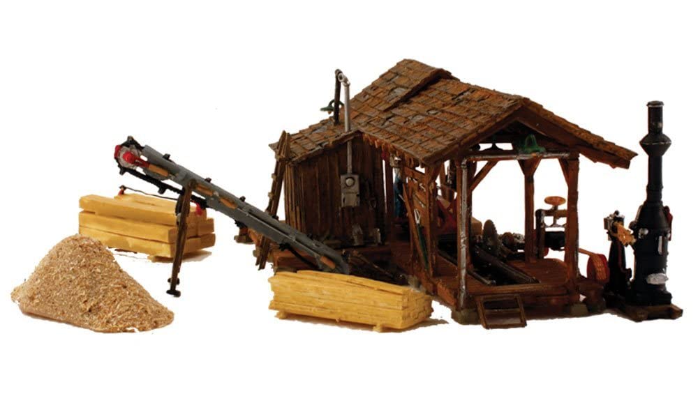 Micro-Mark Woodland Scenics Landmark Structures Built & Ready Buzz's Sawmill, HO Scale