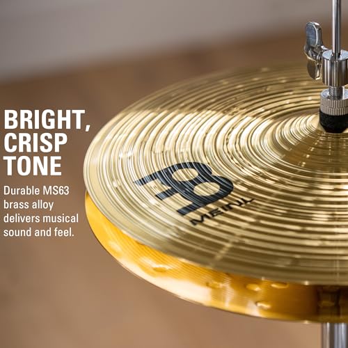 Meinl Cymbals Super Set Box Pack with 14” Hihats, 20” Ride, 16” Crash, 18” Crash, 16” China, and a 10” Splash – HCS Traditional Finish Brass – Made In Germany, 2-YEAR WARRANTY (HCS-SCS)