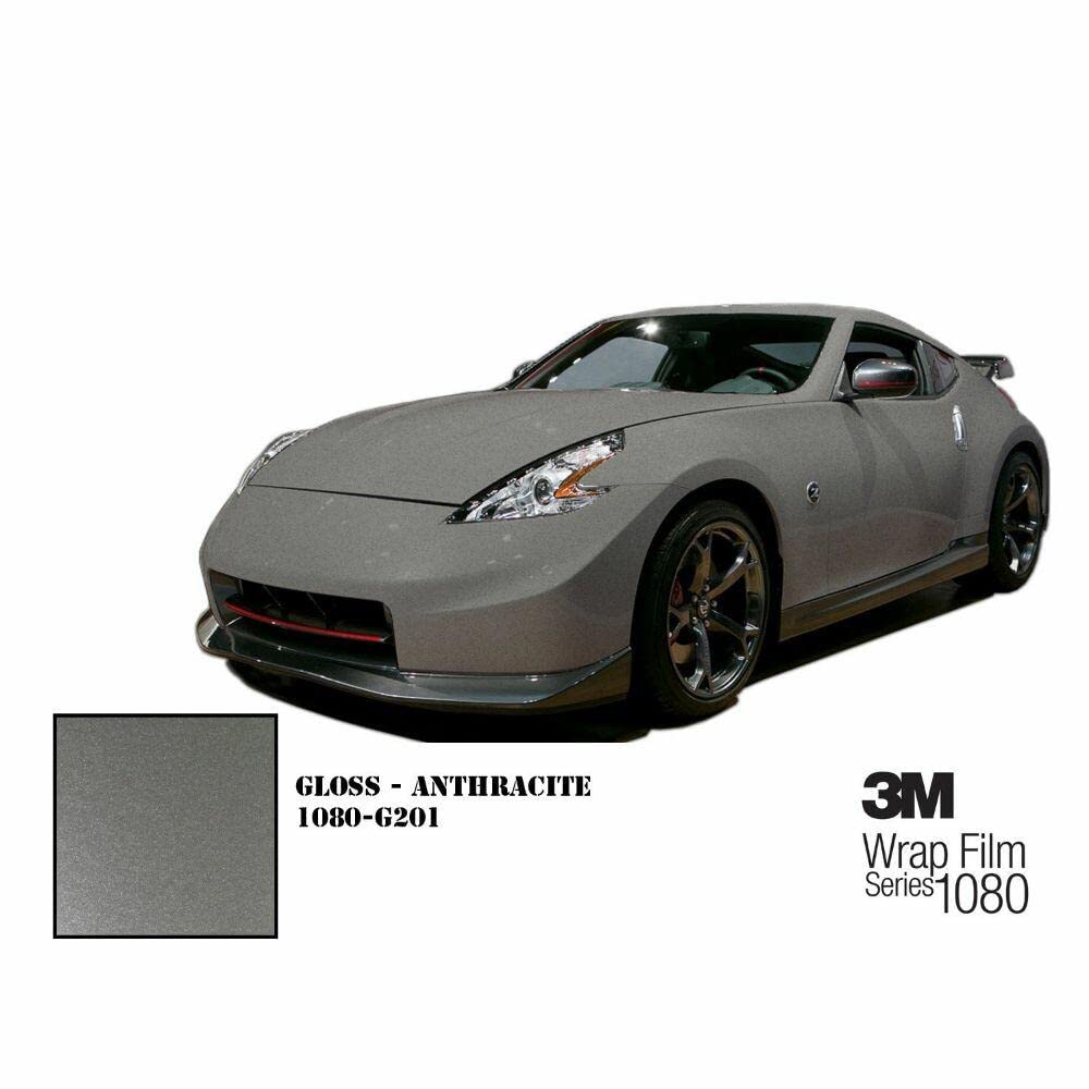 3M 1080 G201 GLOSS ANTHRACITE 5ft x 1ft (5 sq/ft) Car Wrap Vinyl Film