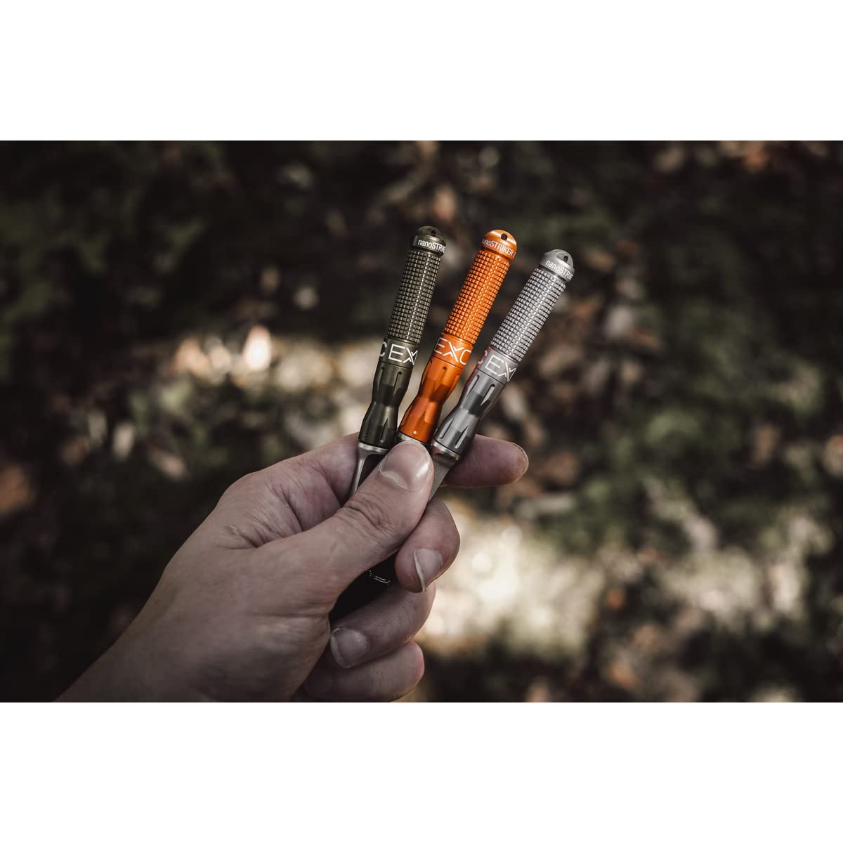 Exotac nanoSTRIKER XL Self Contained Ferrocerium Fire-Starter with Stainless Steel and Tungsten Carbide Striker, Waterproof 1/4 in. Ferro Rod Produces Up To 3,000 Fire-Starting Strikes