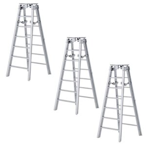 set of 3 silver ladders for wrestling action figures