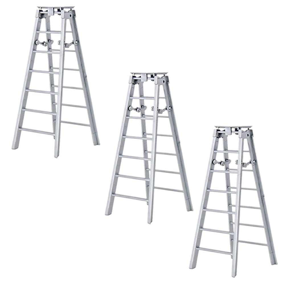 Set of 3 Silver Ladders for Wrestling Action Figures