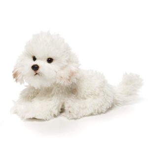 demdaco sitting large bichon frise dog children's plush stuffed animal toy , large (pack of 1)