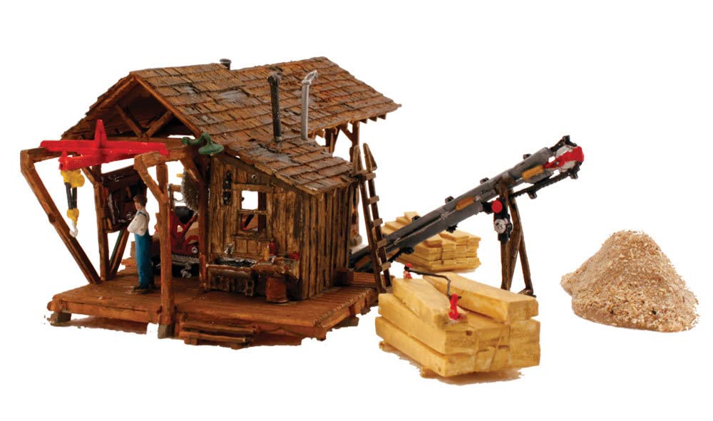 Micro-Mark Woodland Scenics Landmark Structures Built & Ready Buzz's Sawmill, HO Scale