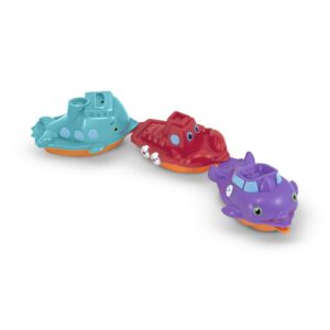 melissa & doug sunny patch maritime mates boat parade with 3 linking boats - water toys for kids