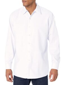 red kap men's specialized pocketless work shirt, white, large