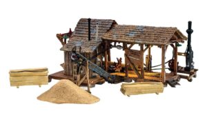 micro-mark woodland scenics landmark structures built & ready buzz's sawmill, ho scale