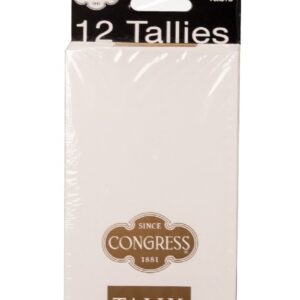 Congress White & Gold Tally Scorecards for Bridge, White & Gold