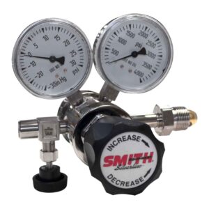 miller electric silverline series high purity gas regulator 0 to 15 psi, 2", inert argon, helium, nitrogen (220-4109)