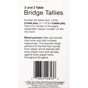 Congress White & Gold Tally Scorecards for Bridge, White & Gold