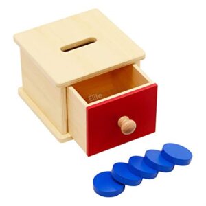 elite montessori coin box with thicker coins