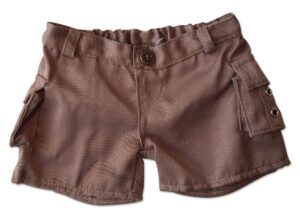 cargo shorts teddy bear clothes fit 14 - 18 build-a-bear, vermont teddy bears, and make your own stuffed animals by bear factory