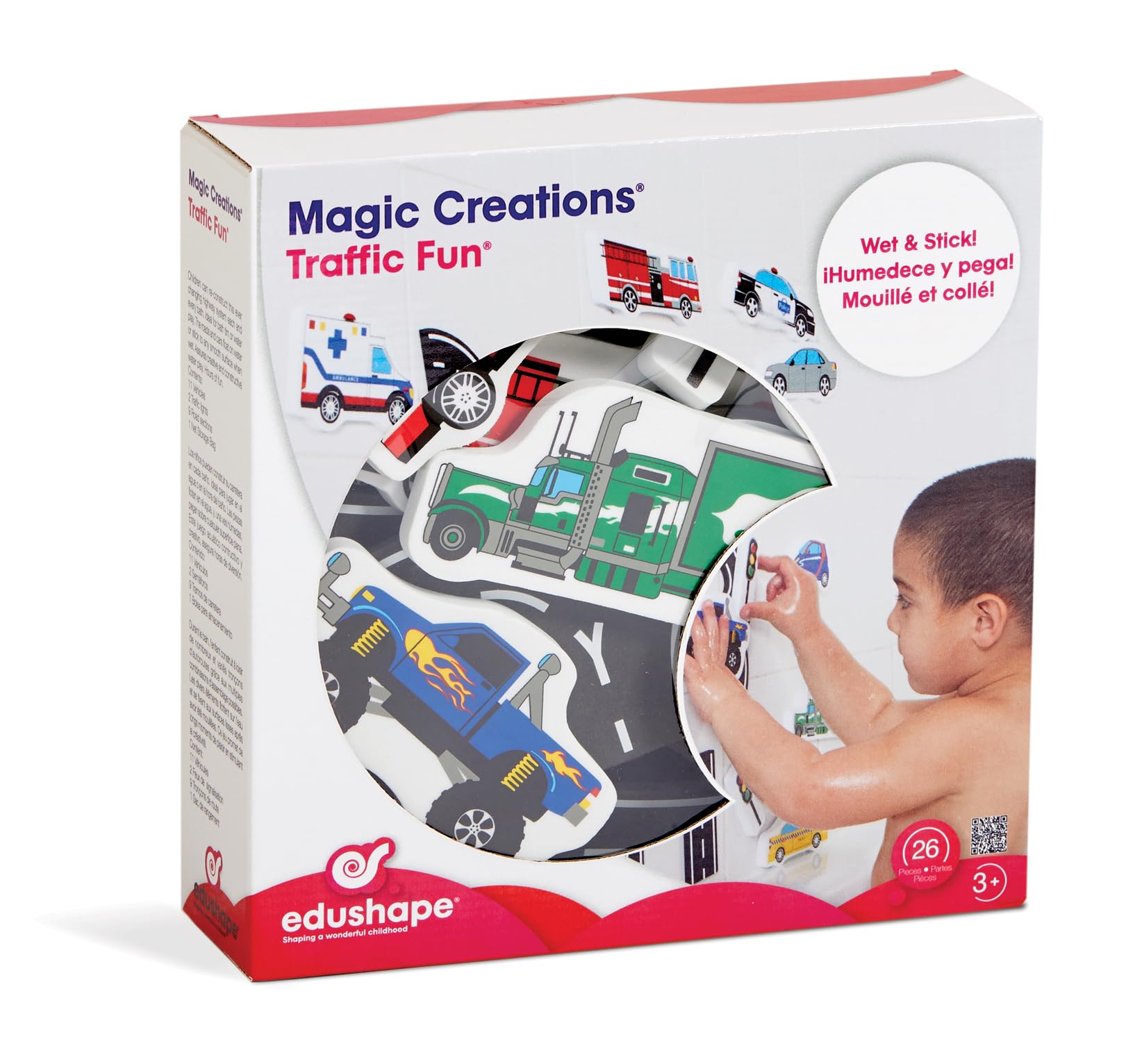 Edushape Magic Creations Bath Play Set, Traffic Fun