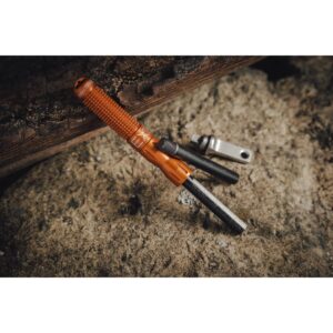 Exotac nanoSTRIKER XL Self Contained Ferrocerium Fire-Starter with Stainless Steel and Tungsten Carbide Striker, Waterproof 1/4 in. Ferro Rod Produces Up To 3,000 Fire-Starting Strikes