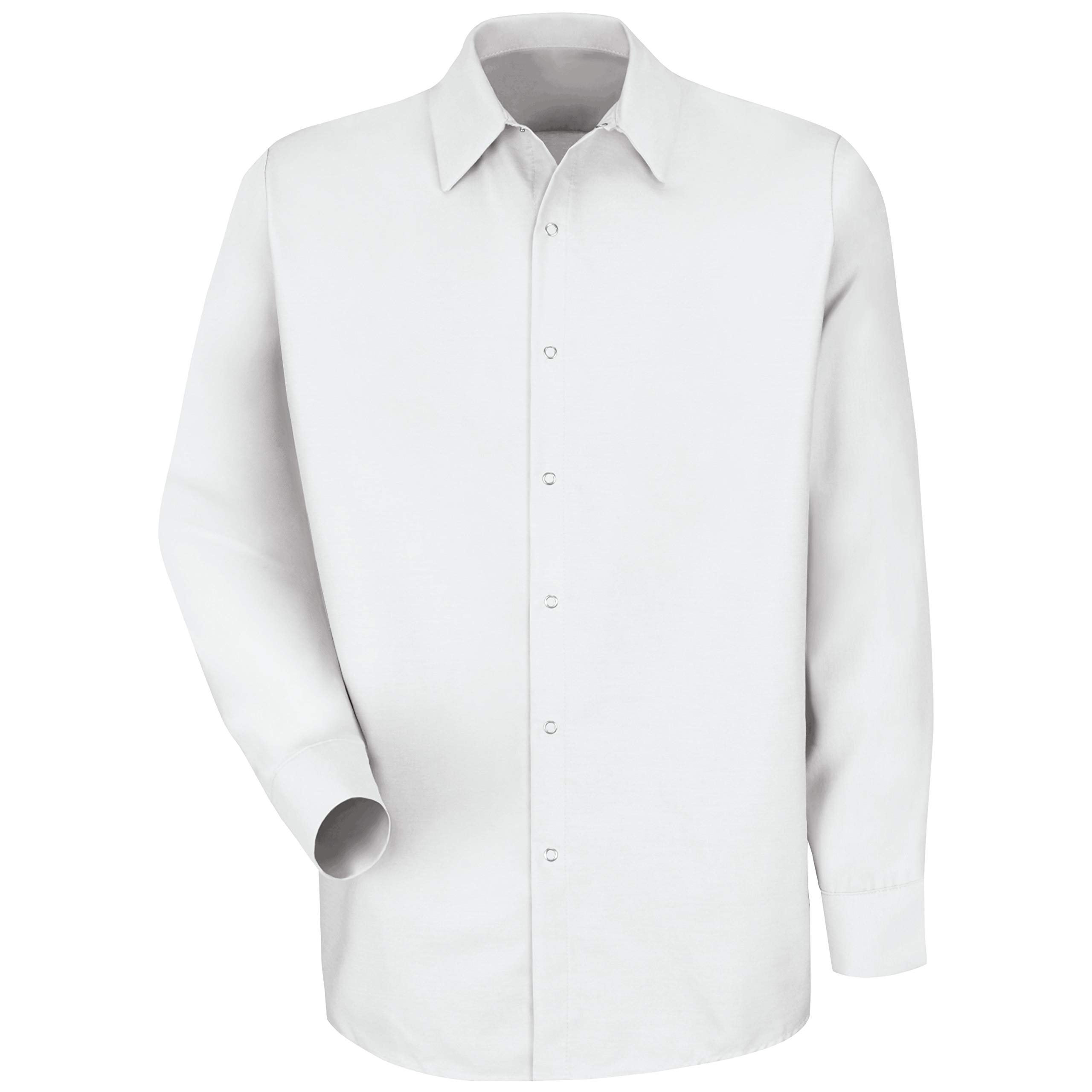 Red Kap Men's Specialized Pocketless Work Shirt, White, Large