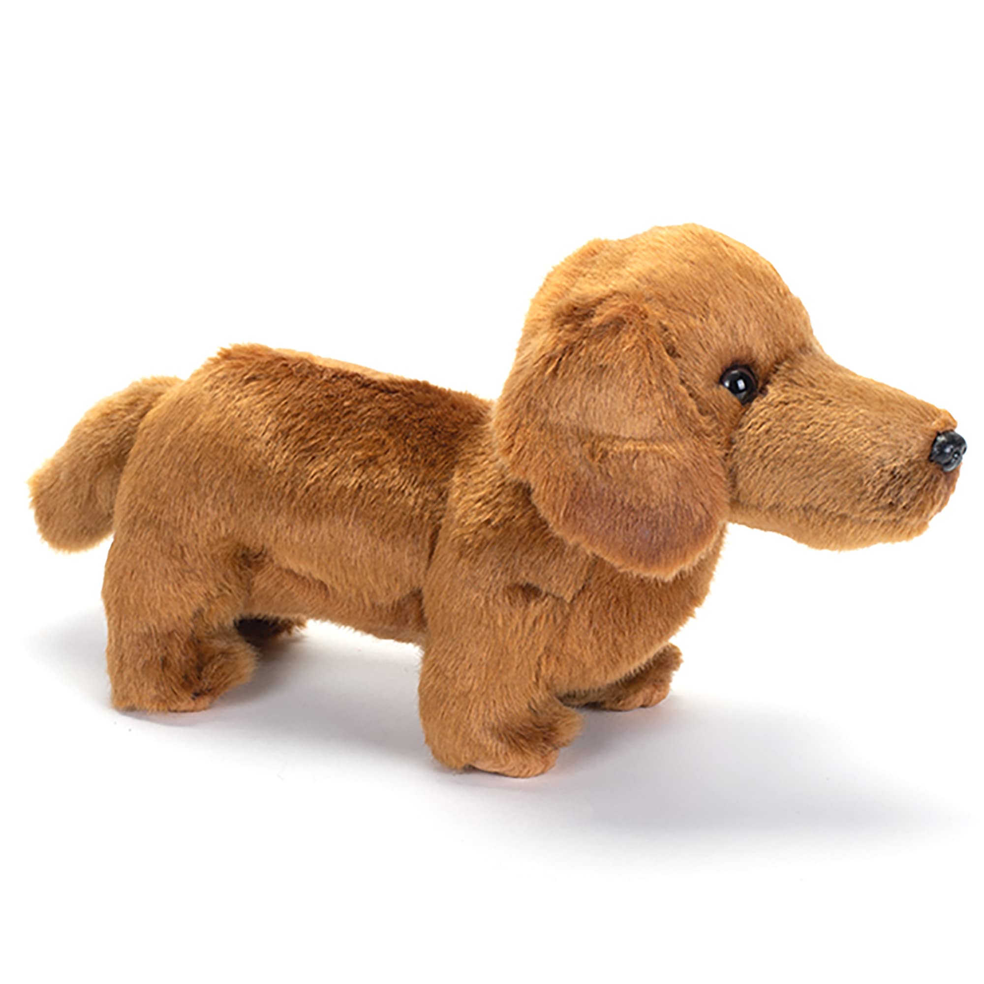 DEMDACO Playful Dachshund Dog Children's Plush Stuffed Animal Toy, 10 Inch, Caramel Brown