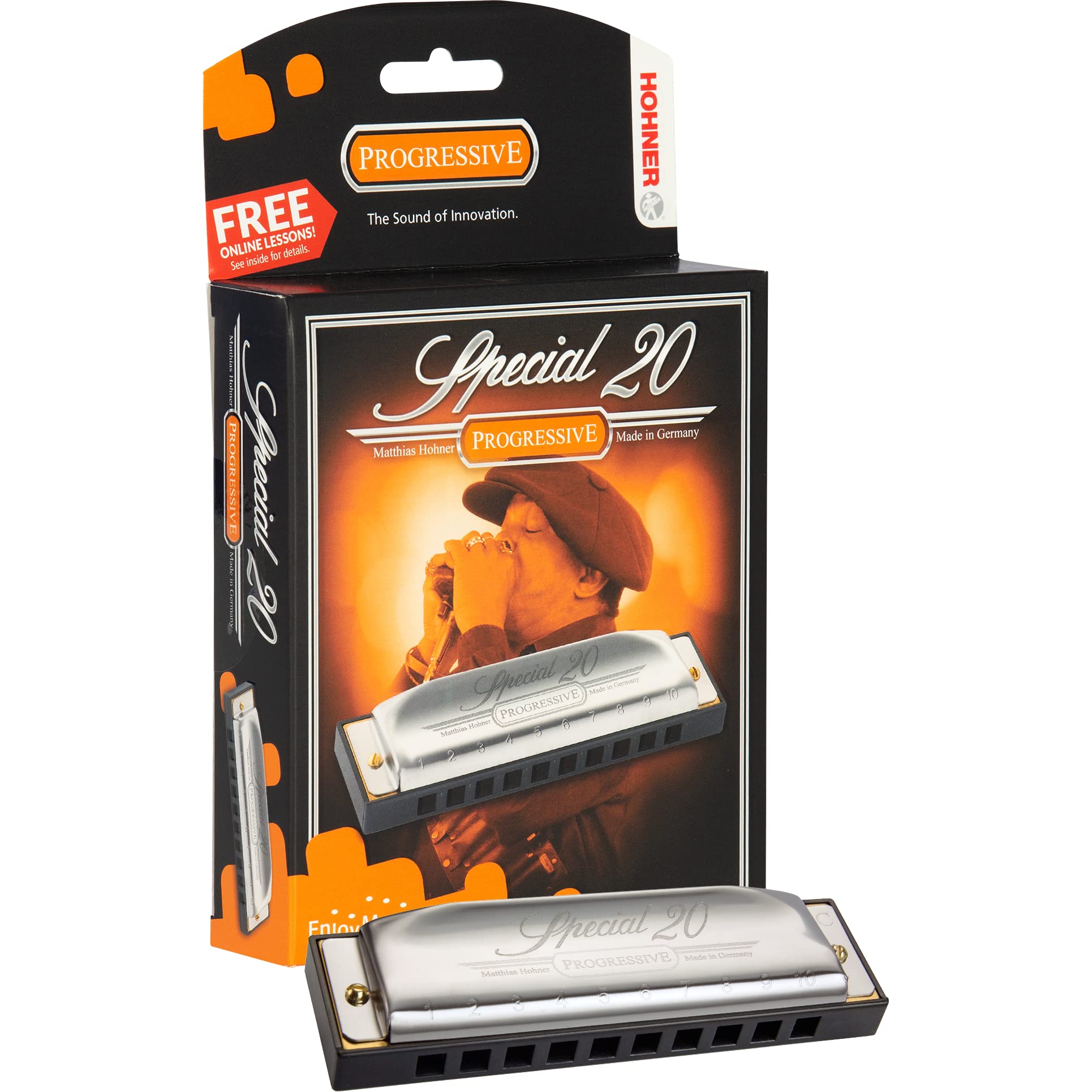 Hohner Special 20 Diatonic Harmonica, C-major - Professional, Responsive Reeds, Injection Molded Plastic Comb with Projecting Mouthpiece