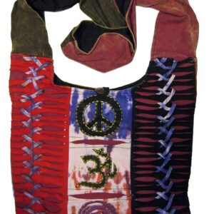 Original Collections Bohemian Hippie Crossbody Peace Sign Shoulder Bag Purse Large