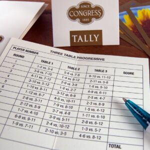 Congress White & Gold Tally Scorecards for Bridge, White & Gold