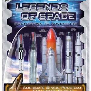 Echo Toys Spaceship Rocket Set - 5 Piece Space Program NASA Collector's Set - Mercury, Gemini, Apollo, Saturn Rockets And Space Shuttles