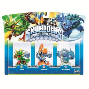 skylanders spyro's adventure triple character pack (ignitor, warnado, camo)