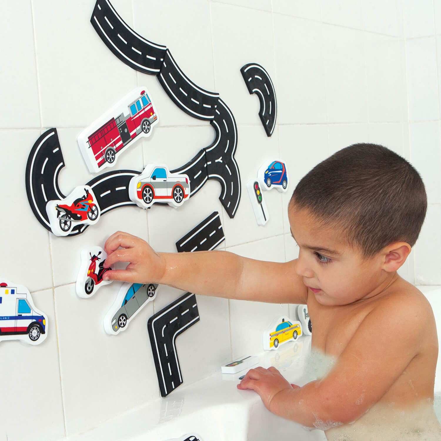 Edushape Magic Creations Bath Play Set, Traffic Fun