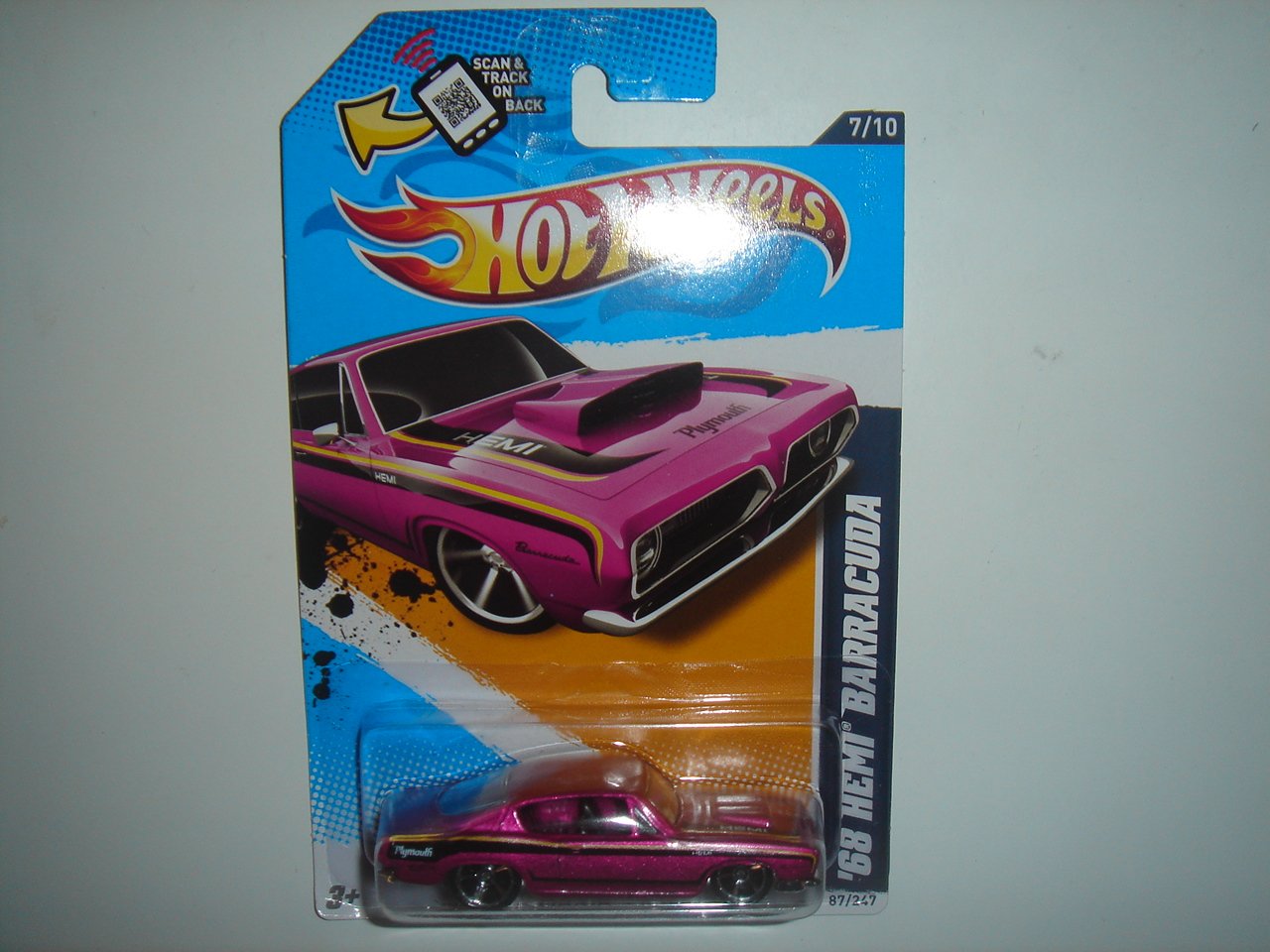 2012 Hot Wheels KMart Exclusive Muscle Mania - Mopar '68 Hemi Barracuda Lavender #87/247