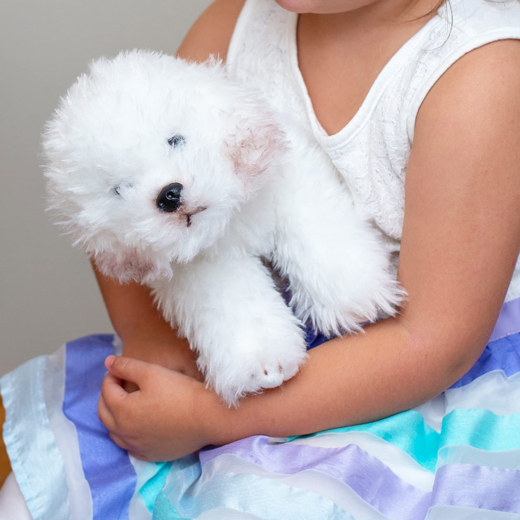 DEMDACO Sitting Large Bichon Frise Dog Children's Plush Stuffed Animal Toy , Large (Pack of 1)