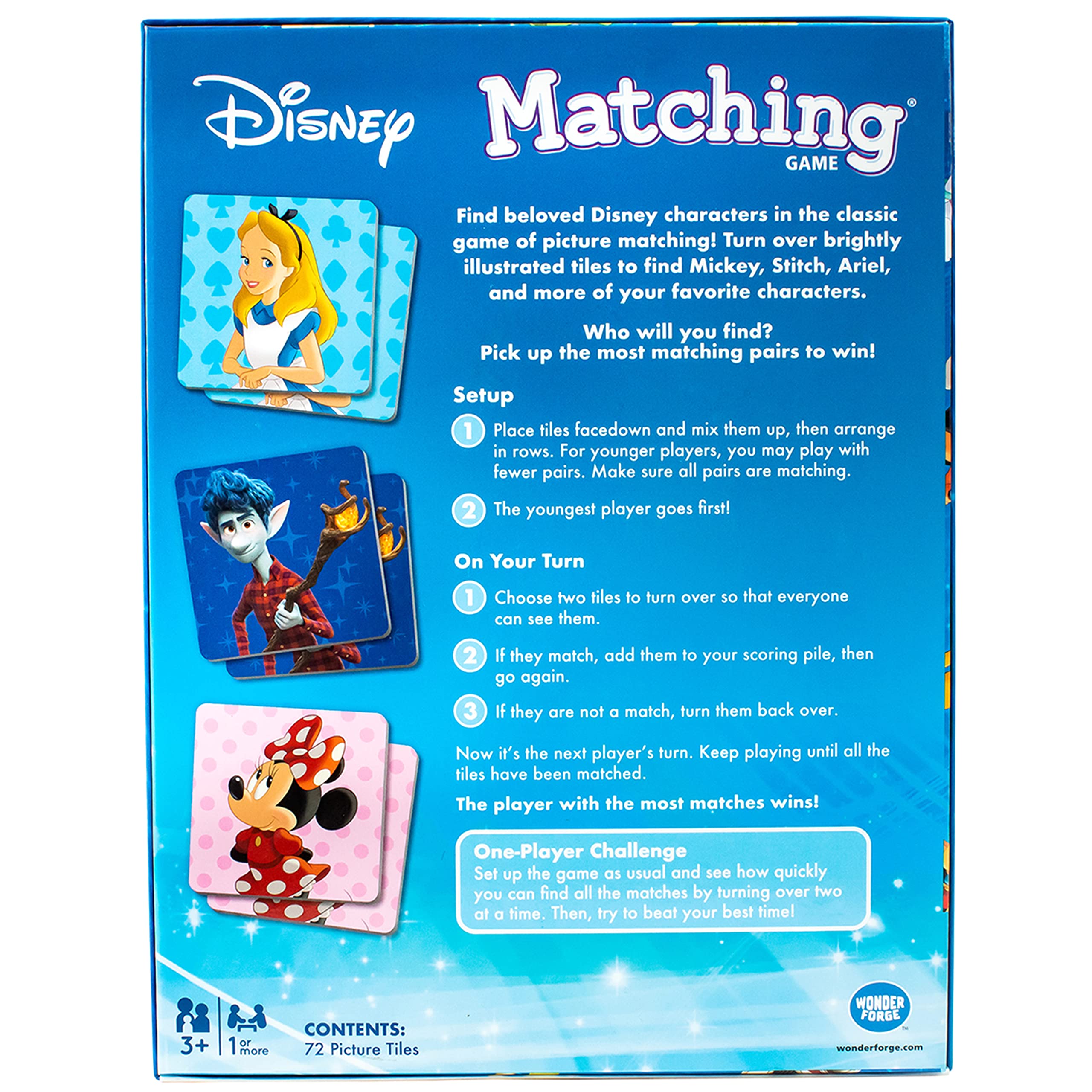 Wonder Forge Disney Classic Characters Matching Game | Fun Learning Toy for Kids Ages 3-5 | Engaging Memory Skills Game | Features Beloved Disney Icons