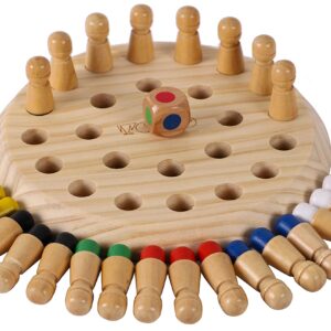 TOWO Wooden Memory Games for Children - Family Board Games for Kids and Adults -Wooden Mind Games for 3 Years Old- Wooden Educational Toys