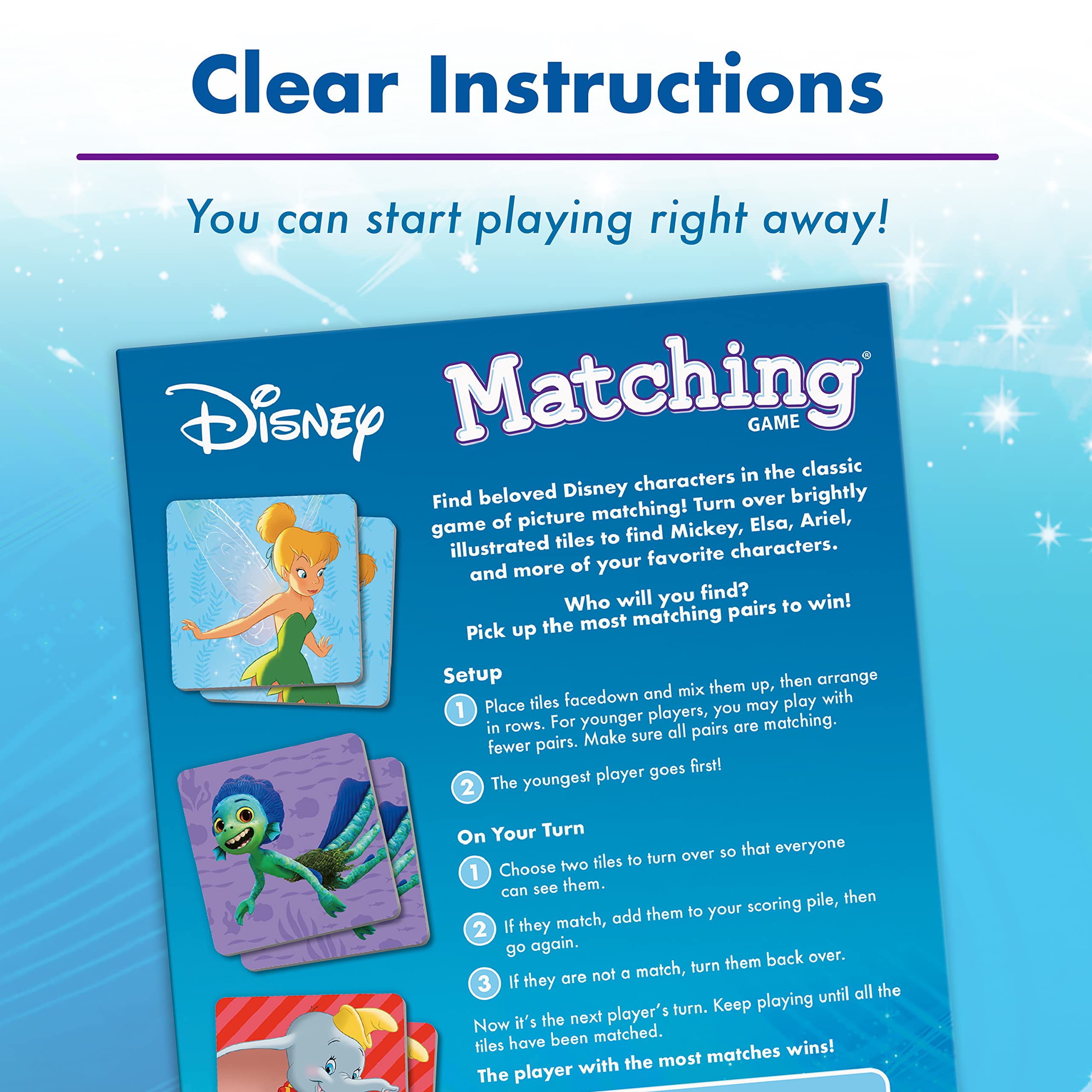 Wonder Forge Disney Classic Characters Matching Game | Fun Learning Toy for Kids Ages 3-5 | Engaging Memory Skills Game | Features Beloved Disney Icons