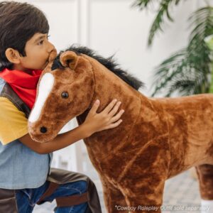 Melissa & Doug Cowboy Role Play Costume Set (5 pcs) - Includes Faux Leather Chaps