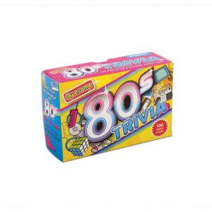 gift republic awesome 80’s trivia 100 quiz cards fun 1980’s decade quiz questions great gift idea portable travel game