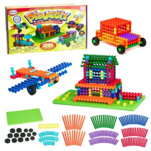 playstix construction toy building blocks set 211 piece stem kit