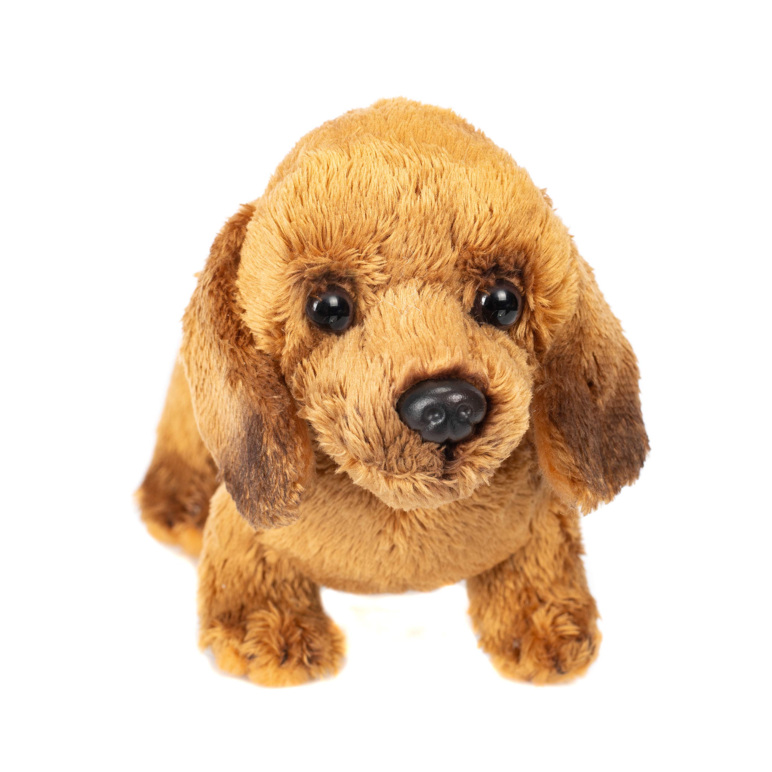 DEMDACO Light Brown Dachshund Children's Plush Beanbag Stuffed Animal Toy