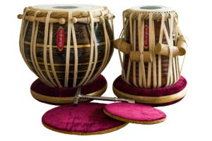 maharaja tabla drum set - buy 3kg black brass bayan, finest dayan, hammer, cushions & cover pdi-ea