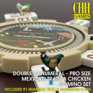 CHH Double 12 Numeral Pro Size Mexican Train & Chicken Domino Set