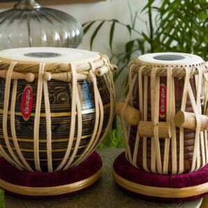 MAHARAJA Tabla Drum Set - Buy 3KG Black Brass Bayan, Finest Dayan, Hammer, Cushions & Cover PDI-EA