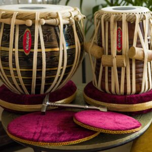 MAHARAJA Tabla Drum Set - Buy 3KG Black Brass Bayan, Finest Dayan, Hammer, Cushions & Cover PDI-EA