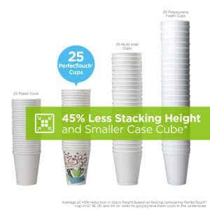 Dixie PerfecTouch 8 oz. Insulated Paper Hot Coffee Cup by GP PRO (Georgia-Pacific), White, 5356W, 1,000 Count (50 Cups Per Sleeve, 20 Sleeves Per Case)