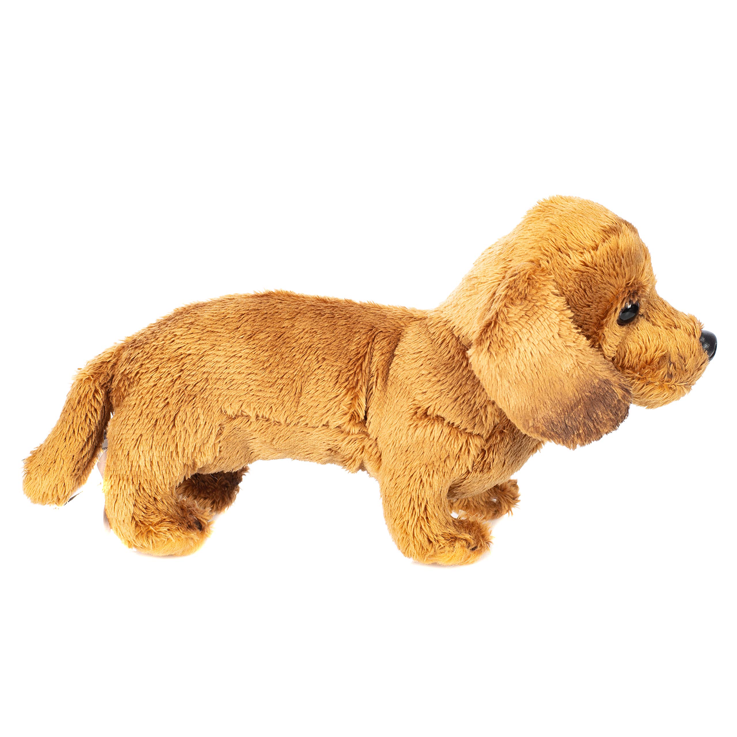 DEMDACO Light Brown Dachshund Children's Plush Beanbag Stuffed Animal Toy