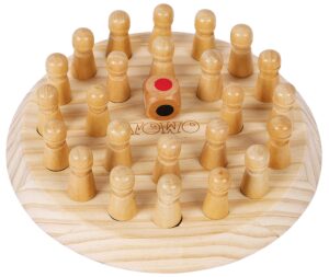 towo wooden memory games for children - family board games for kids and adults -wooden mind games for 3 years old- wooden educational toys